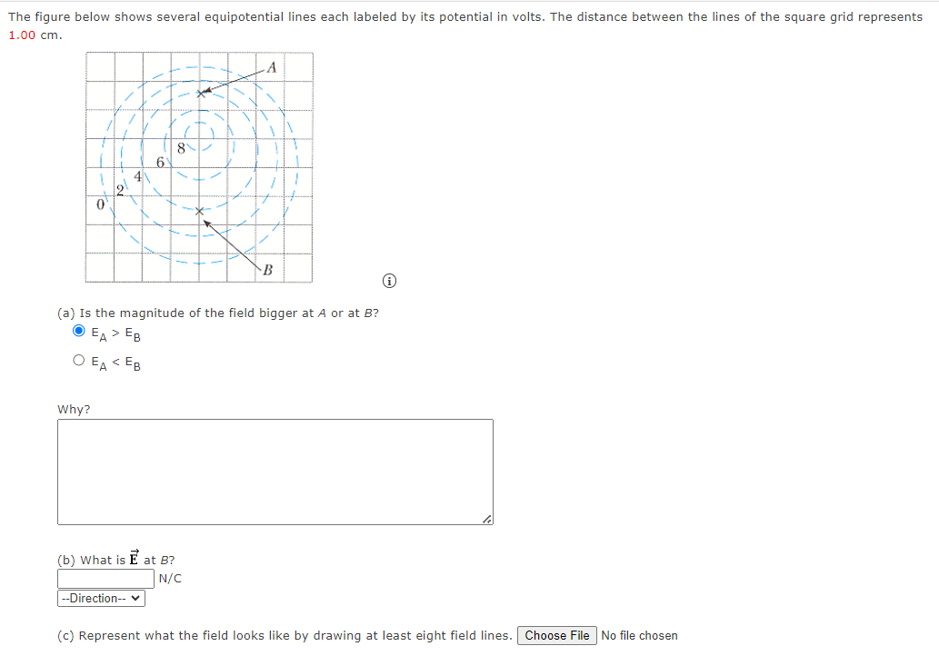 Solved The figure below shows several equipotential lines | Chegg.com