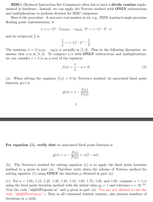 Solved RISCs (Reduced Instruction Set Computers) often fail | Chegg.com