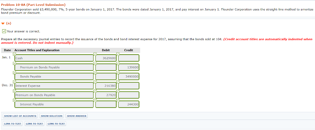 Solved Problem 10-8A (Part Level Submission) rounder | Chegg.com