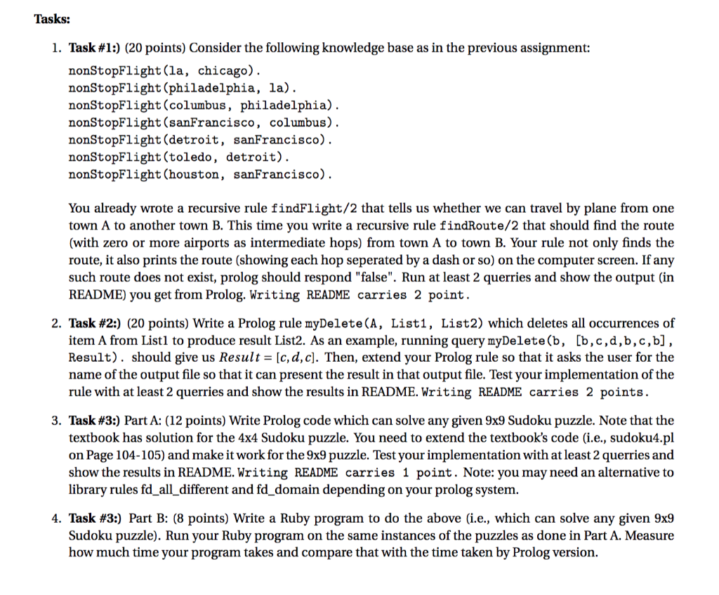 Tasks: I. Task #1 :) (20 points) Consider the | Chegg.com