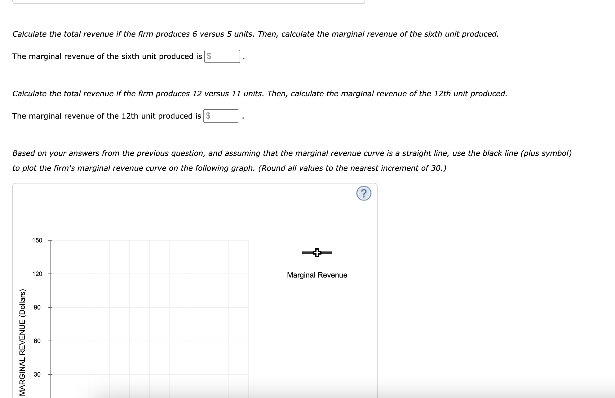 [Solved]: 3. Calculating marginal revenue from a linear de