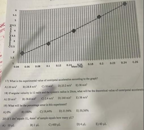Solved What is the experimental value of eentripetal | Chegg.com