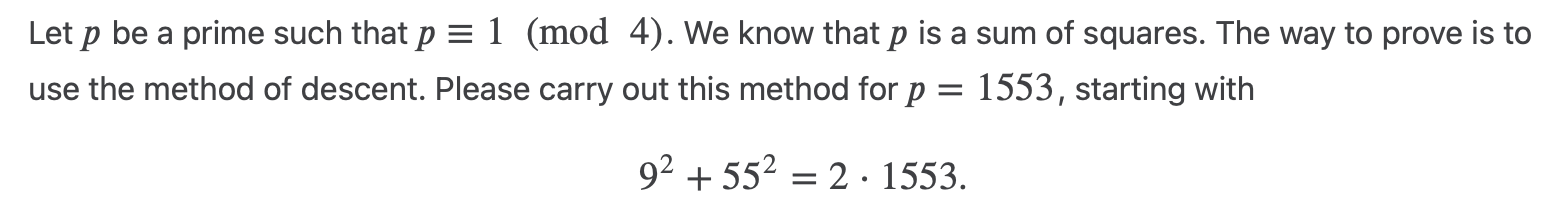Solved Let p be ﻿a prime such that p-=1(mod4). We ﻿know that | Chegg.com
