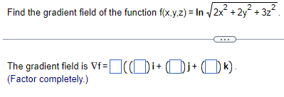 Solved Find the gradient field of the function | Chegg.com