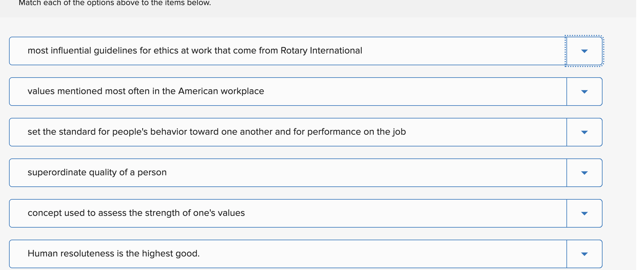 Solved Match the items below with their descriptions: Match | Chegg.com