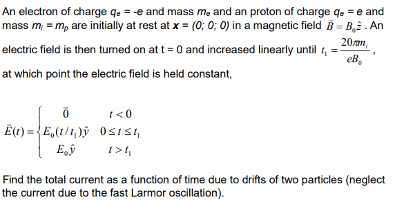 Solved An electron of charge qe = -e and mass me and an | Chegg.com