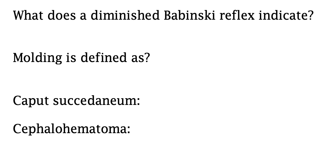 Solved What does a diminished Babinski reflex indicate? | Chegg.com