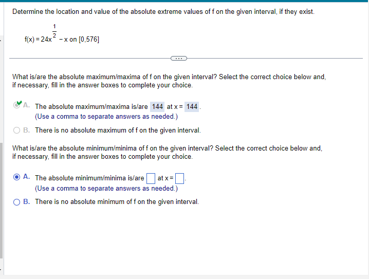 Solved Determine the location and value of the absolute | Chegg.com