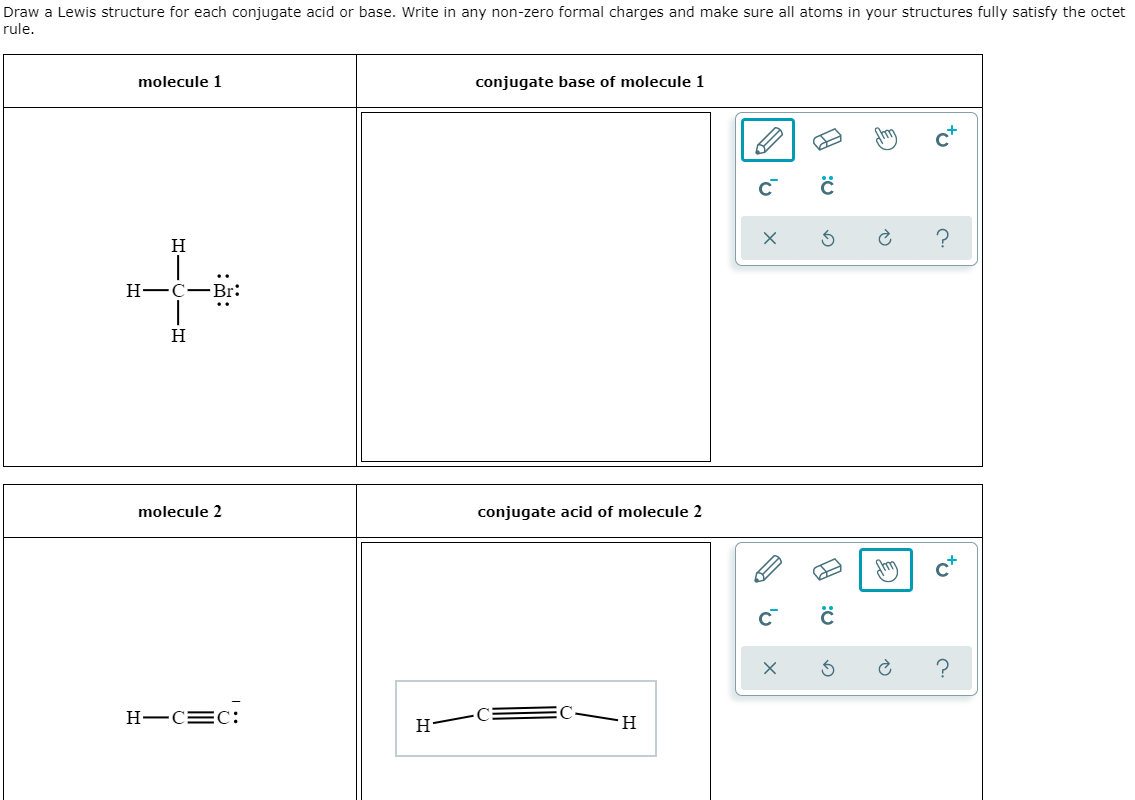 Solved Draw a Lewis structure for each conjugate acid or | Chegg.com