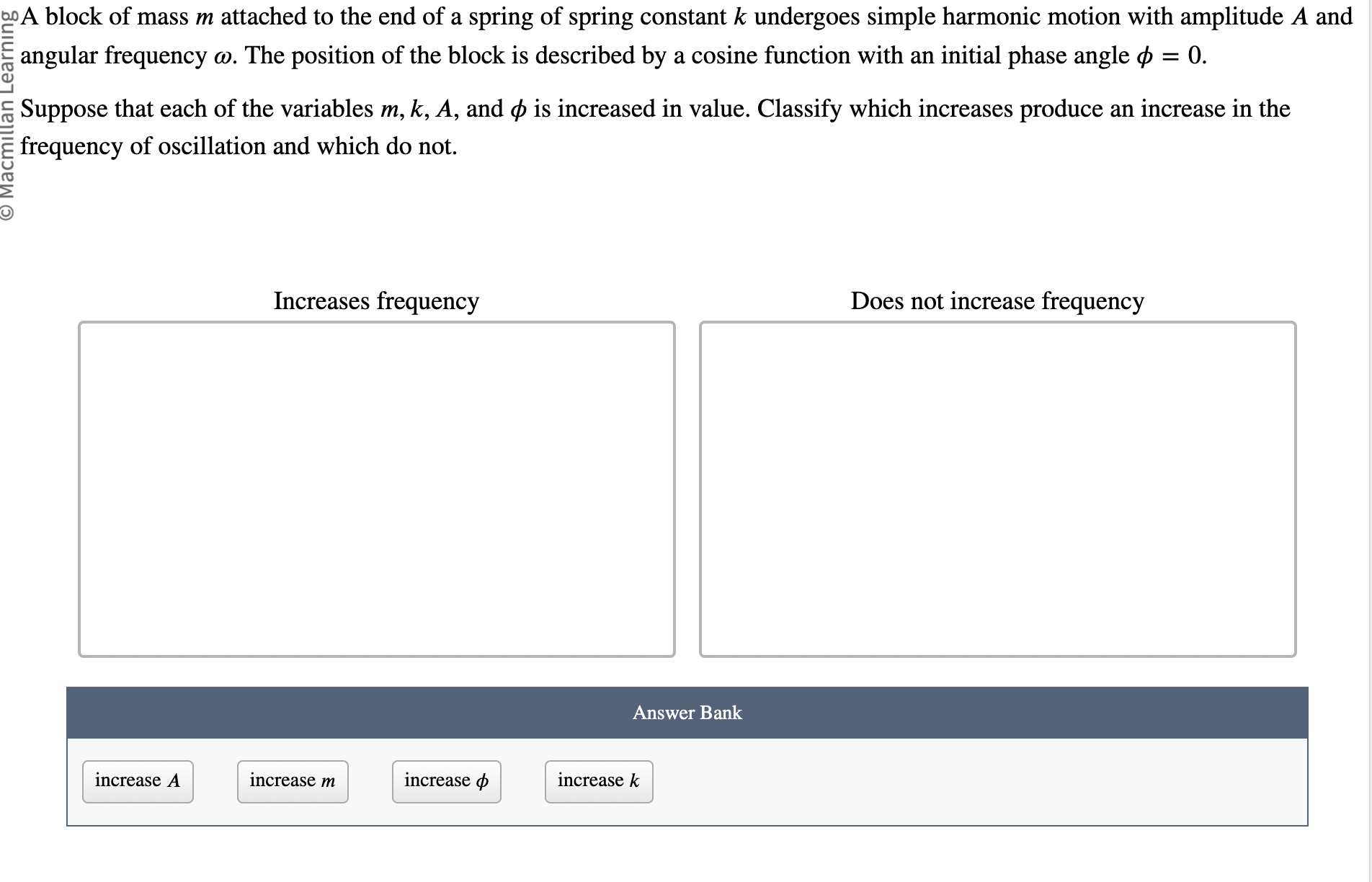 Solved ?larr∞A block of ﻿mass m ﻿attached to ﻿the end of ﻿a | Chegg.com