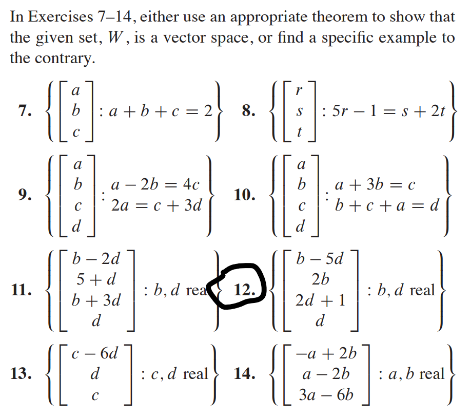 Solved In Exercises 7-14, either use an appropriate theorem | Chegg.com