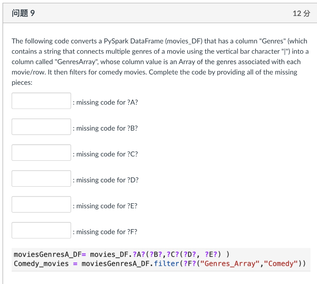 The following code converts a PySpark DataFrame | Chegg.com
