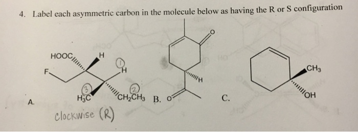 Solved Label each asymmetric carbon in the molecule below as | Chegg.com