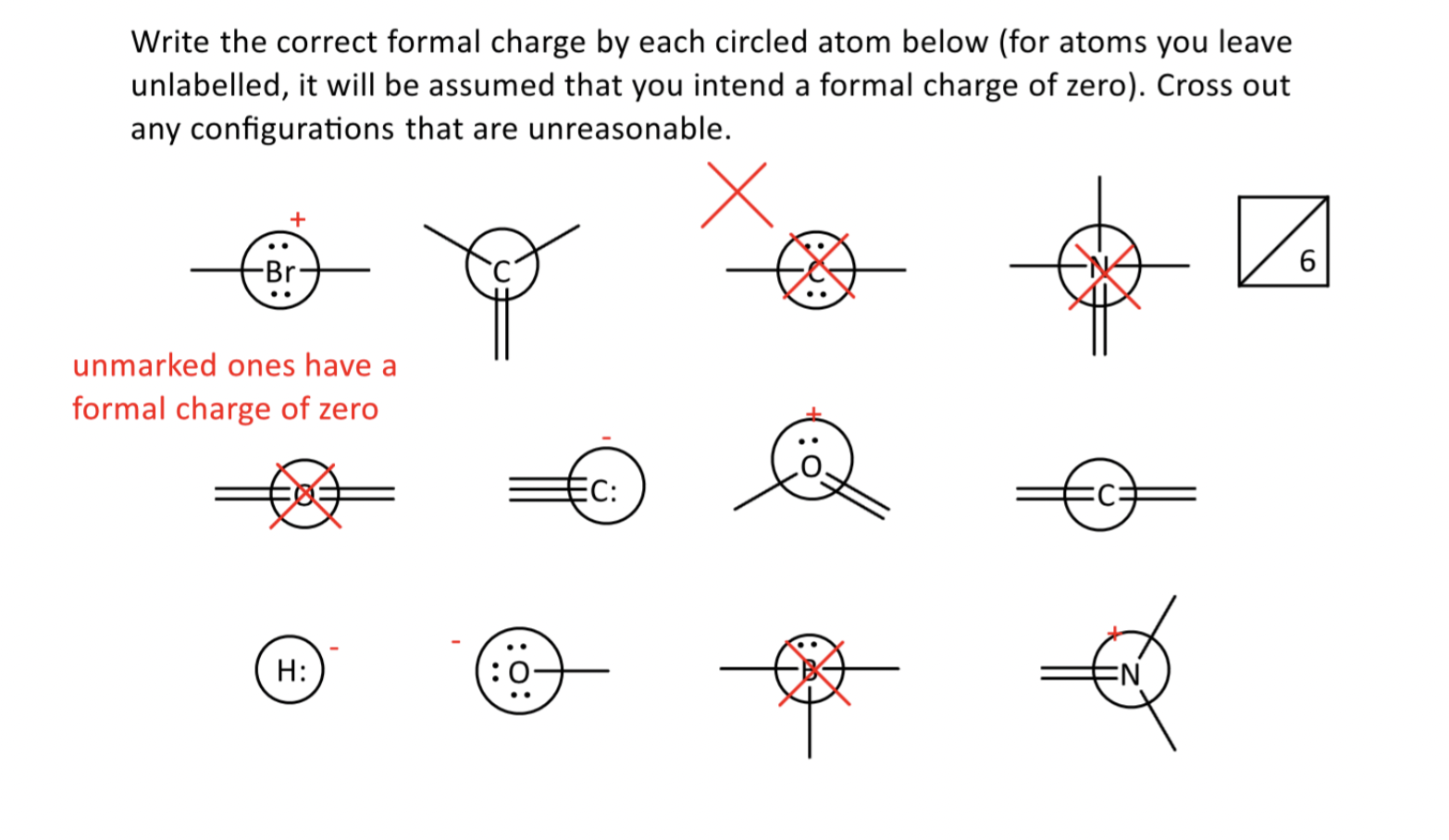 Solved Write the correct formal charge by each circled atom | Chegg.com