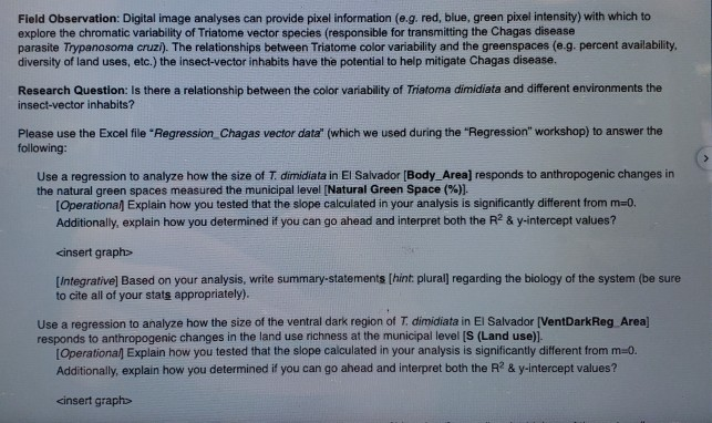 Solved Field Observation: Digital image analyses can provide | Chegg.com