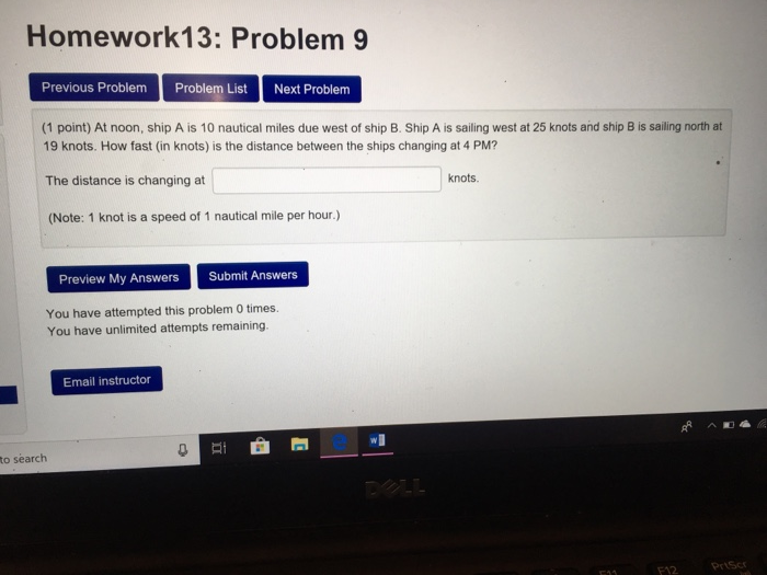 Solved Homework13 Problem 9 Previous Problem Problem List 3485