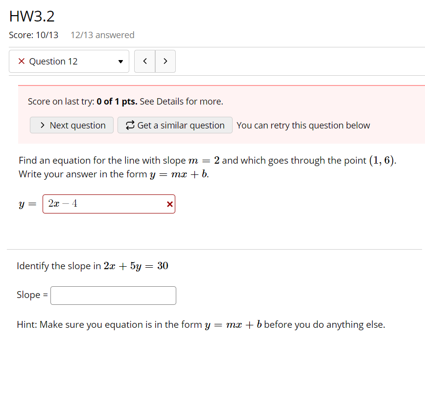 Solved Will you please explain how to find the slope - | Chegg.com
