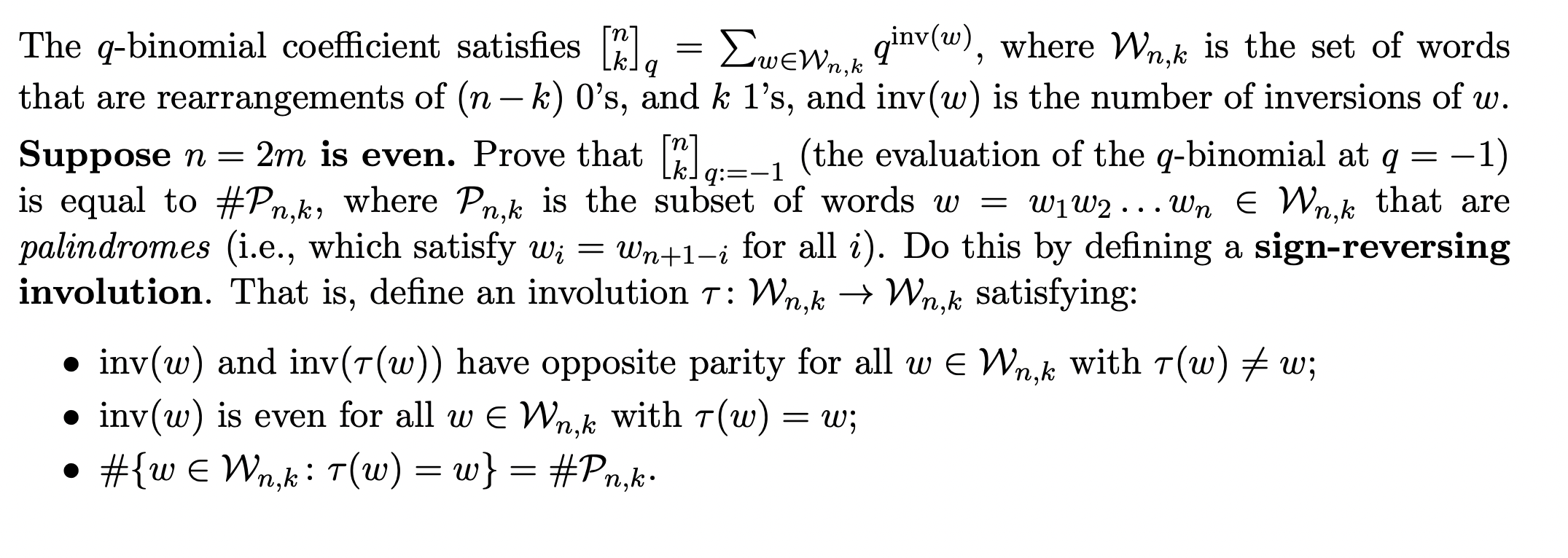 A K Q 1 The Q Binomial Coefficient Satisfies [