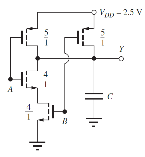 In LTSpice: Simulate the two-input CMOS NAND gate. | Chegg.com