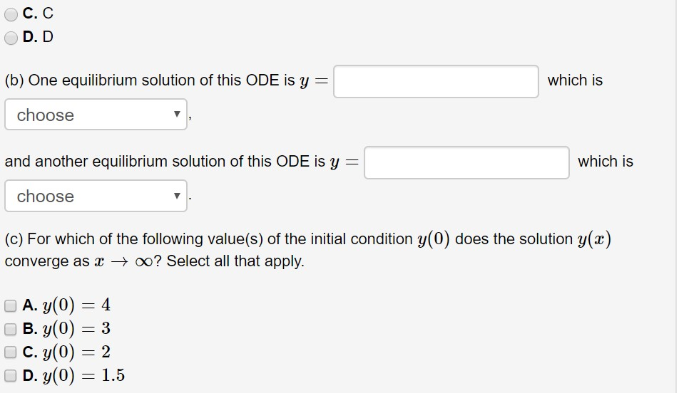 Solved (2 points) The phase plot for an ODE = f(y) is shown | Chegg.com