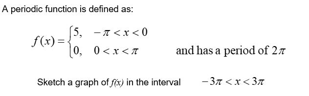 Solved A periodic function is defined as: -1