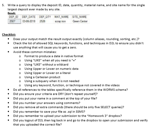 INFS 4790/5790 Homework #3 Create the SQL queries as | Chegg.com