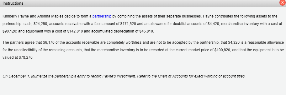 Solved Instructions Kimberly Payne and Arionna Maples decide | Chegg.com