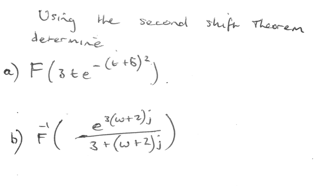 Solved Using the second shift Theorem determine t +6 a) | Chegg.com