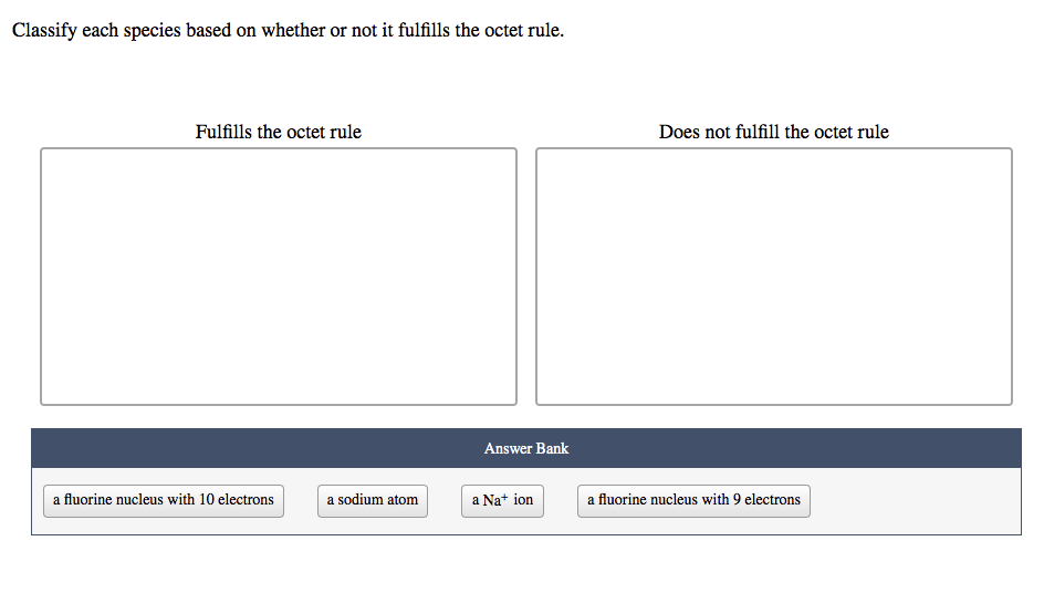 Solved Classify each species based on whether or not it | Chegg.com