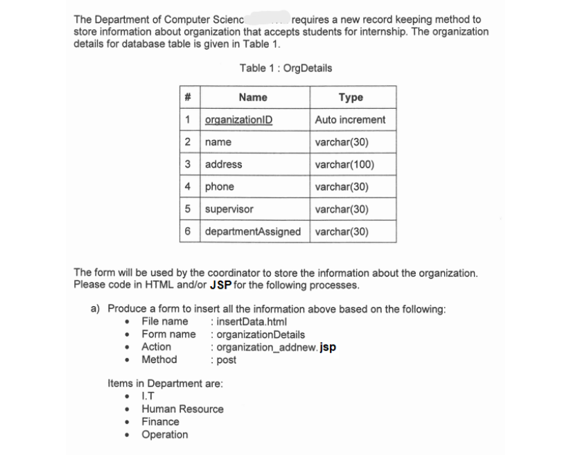 Solved The Department of Computer Scienc requires a new | Chegg.com