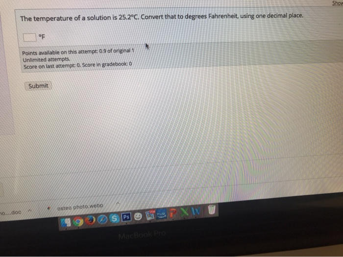 Solved Show The temperature of a solution is 25.22C. Convert | Chegg.com