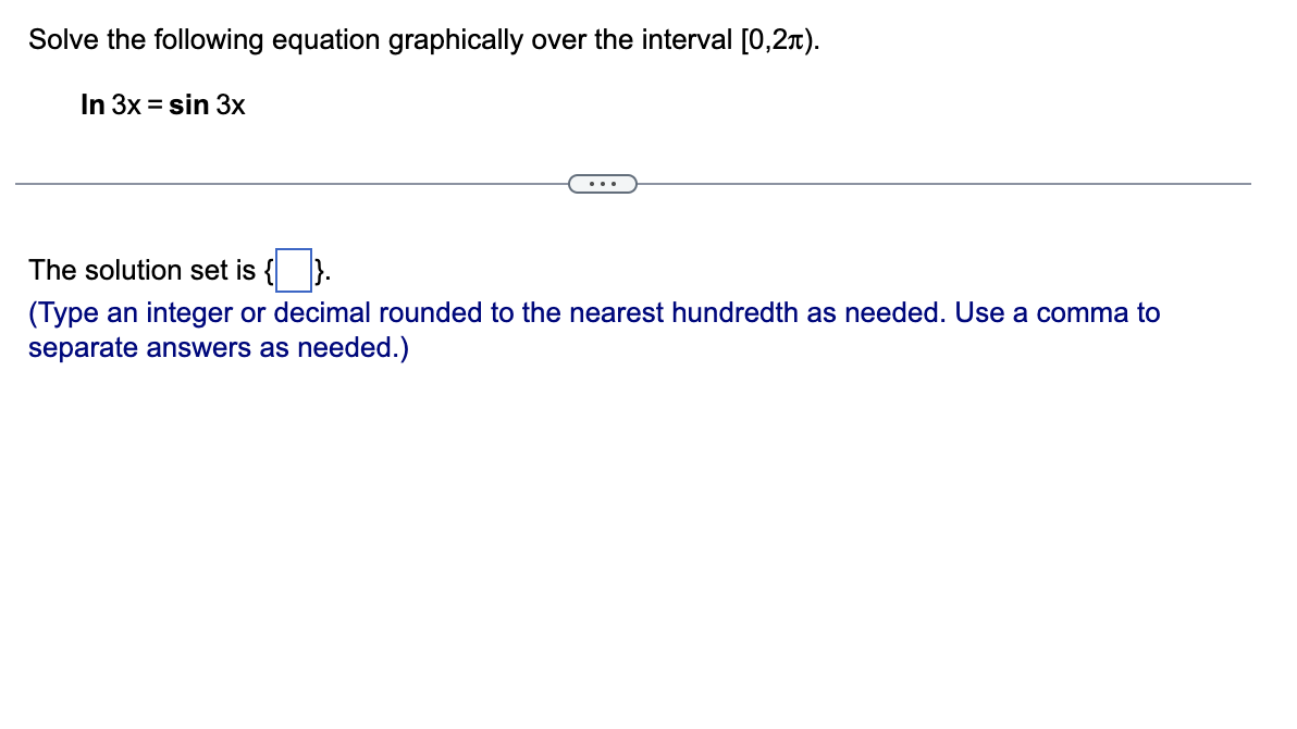 Solved Solve the following equation graphically over the | Chegg.com