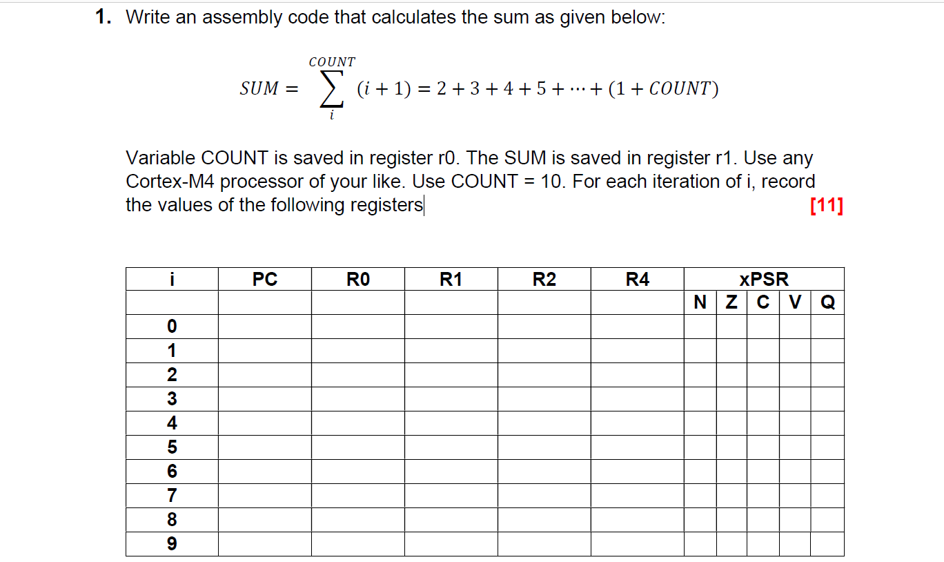 Solved 1 Write An Assembly Code That Calculates The Sum As 4333