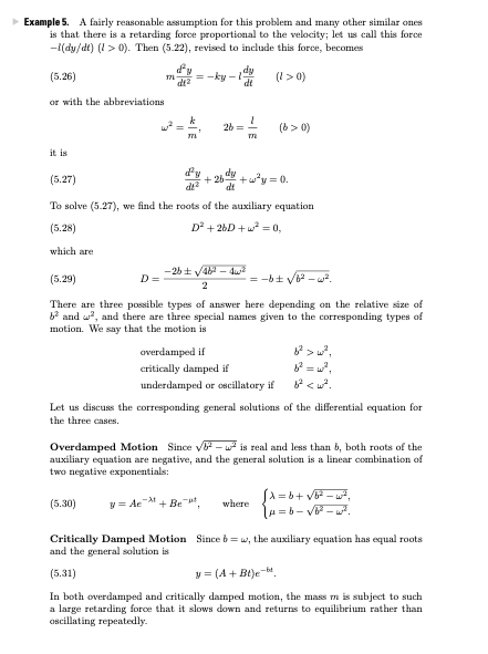 Solved Solve Eq. 5.27, where w= 1, b = 13/5, 1, 5/13, y(0) | Chegg.com