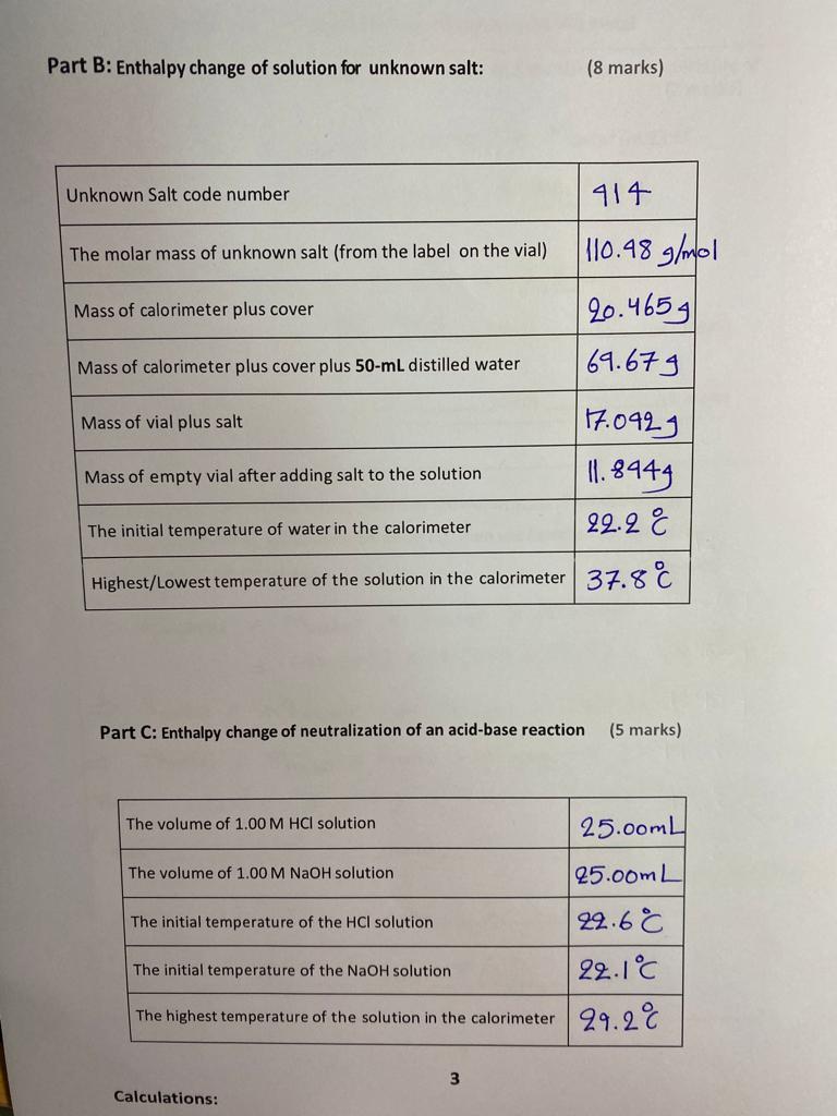 Solved Hello... I need your help with chemistry 1 lab: The | Chegg.com