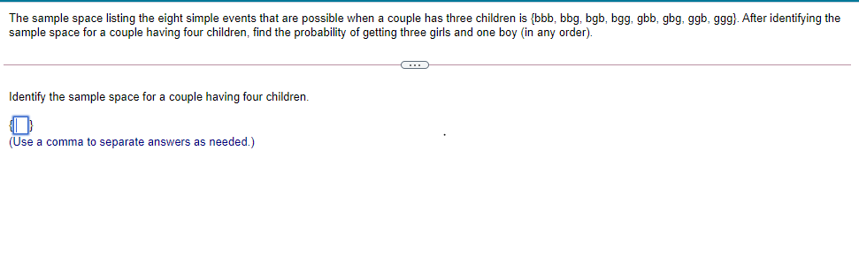 Solved The sample space listing the eight simple events that | Chegg.com