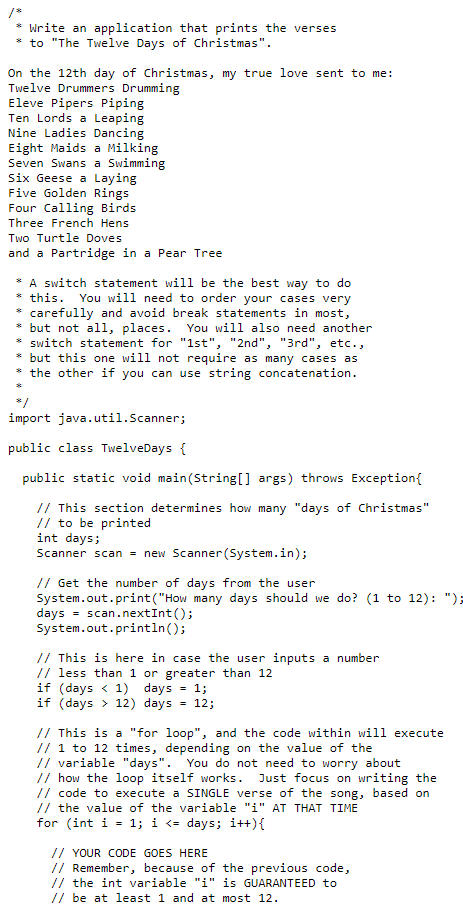 Solved Java programming question Please do not change code | Chegg.com