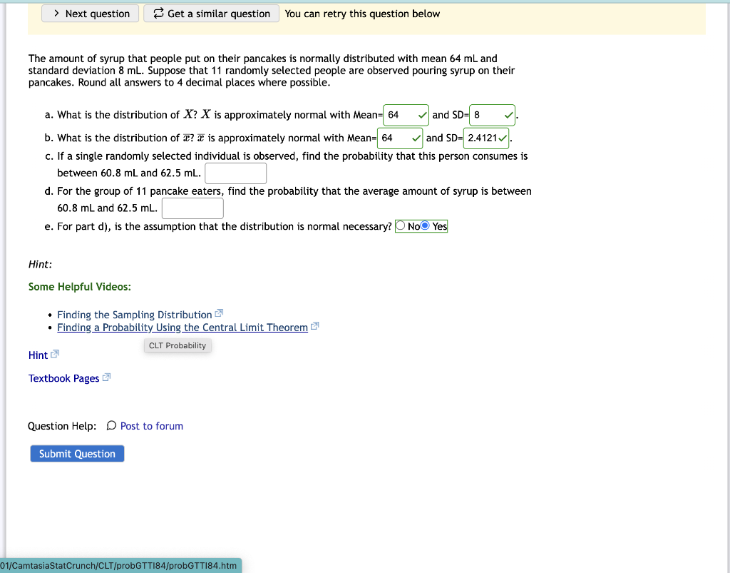 Solved The amount of syrup that people put on their pancakes | Chegg.com