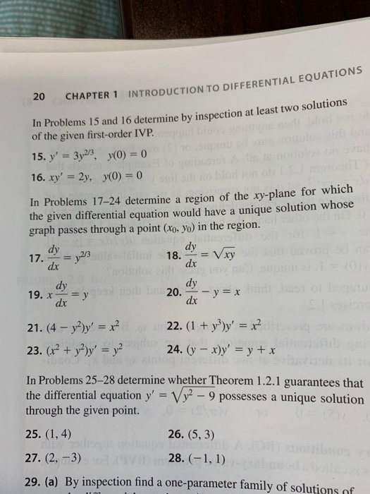 Solved 20 Chapter 1 Introduction To Differential Equations