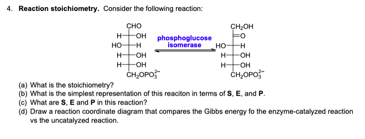 Solved 4. Reaction stoichiometry. Consider the following | Chegg.com