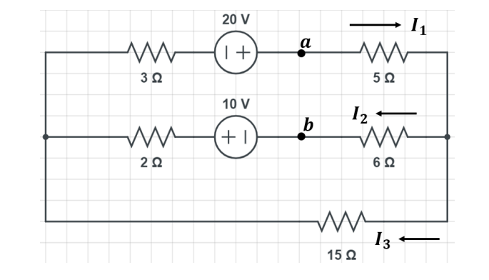 Solved Find the current through each branch (𝐼1,𝐼2,𝐼3) of | Chegg.com