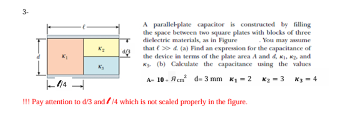 Solved 3-A parallel-plate capacitor is ﻿constructed by | Chegg.com