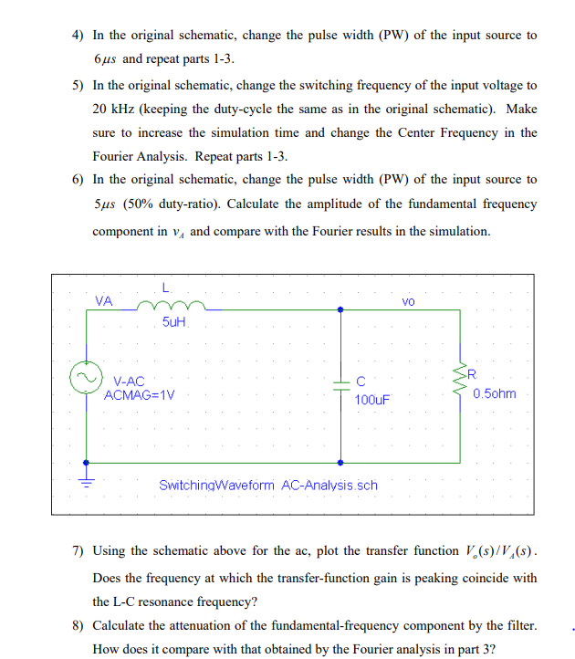 Please use Pspice to build and solve all problems. | Chegg.com