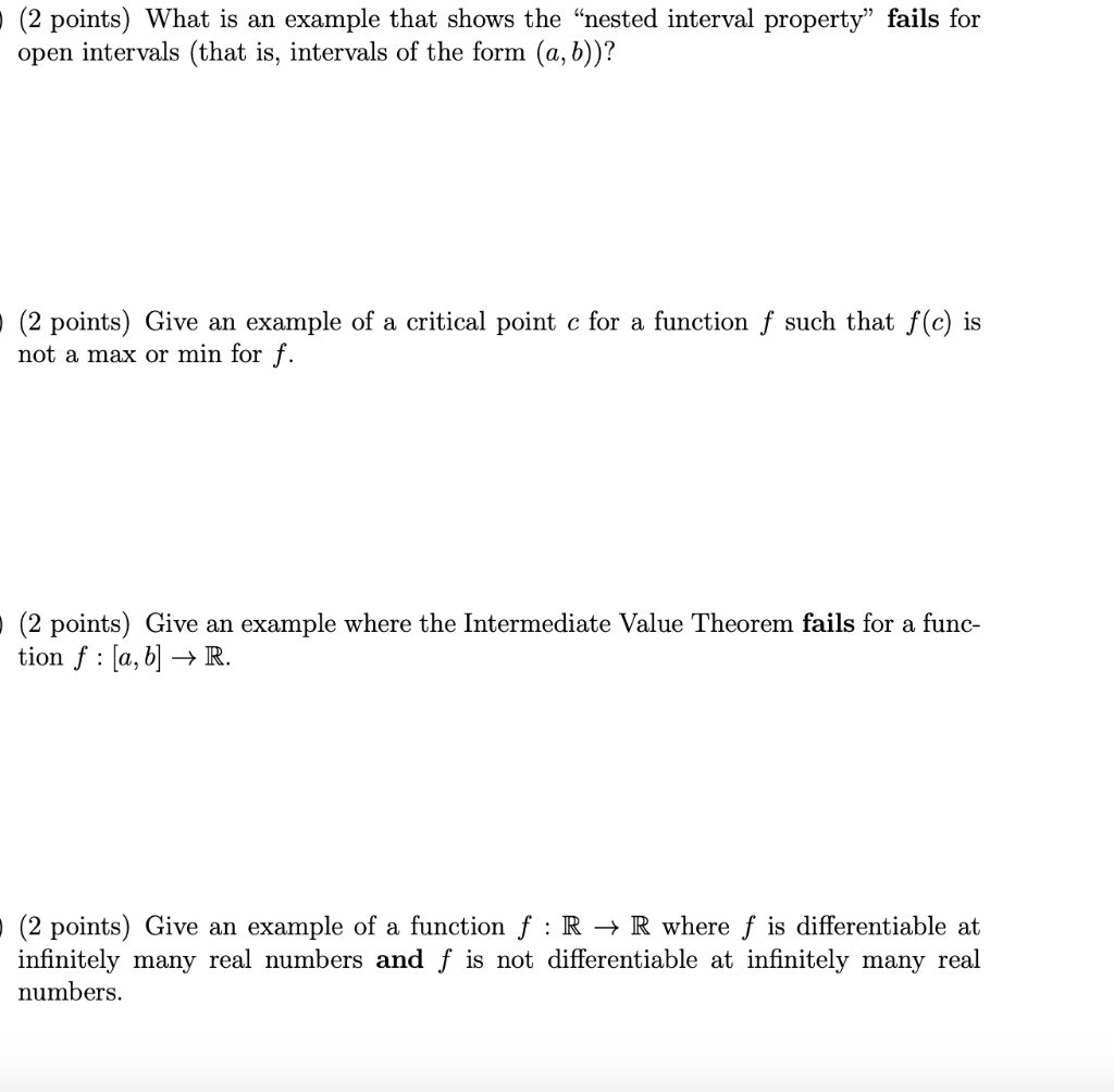 Solved (2 points) What is an example that shows the “nested | Chegg.com
