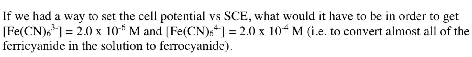 Solved Calculate the potential vs SHE (SHE is 0 V) and then | Chegg.com