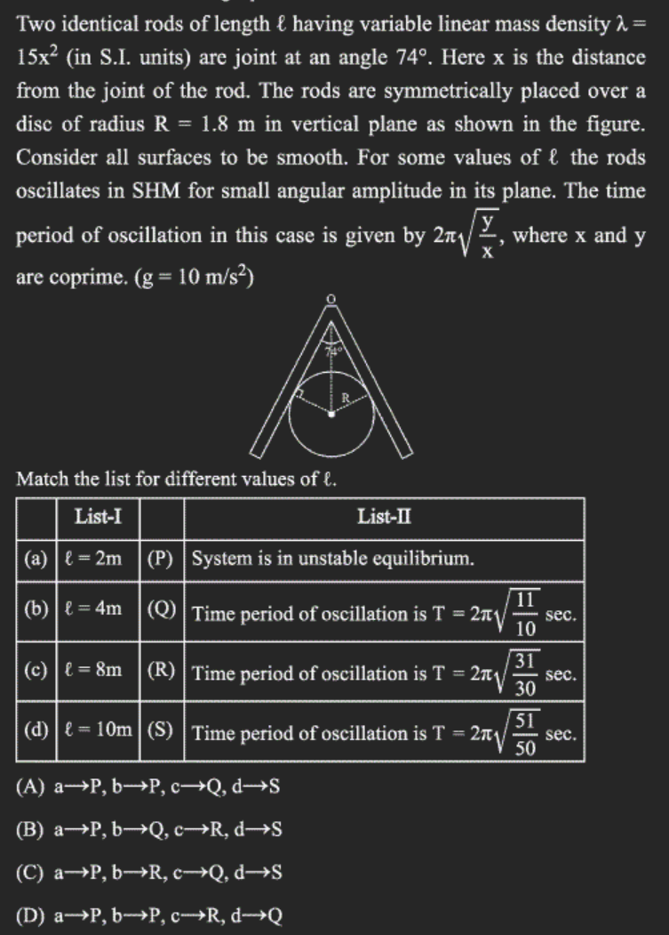 Solved Two identical rods of length ℓ having variable linear | Chegg.com
