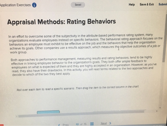 Application Exercises Help Save&Exit Submit Saved | Chegg.com