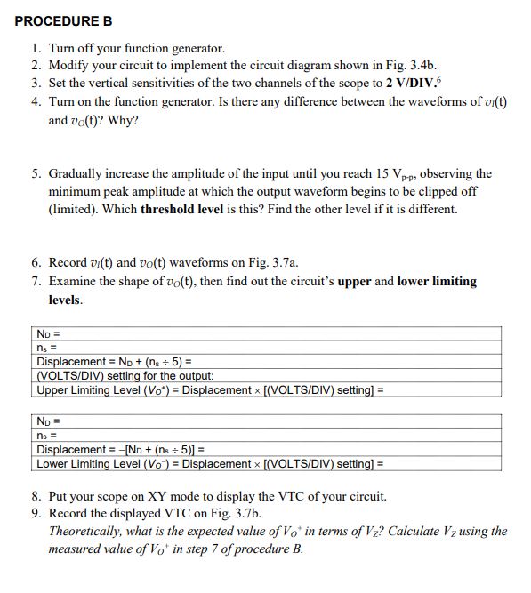 Solved EXPERIMENT 3 Limiting Circuits OBJECTIVES: • To | Chegg.com