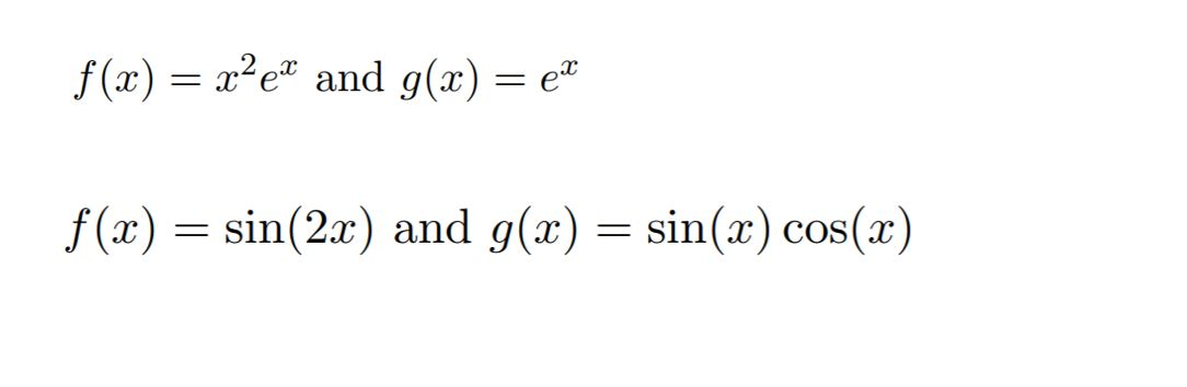 Solved calculate the wronskian for these two function and | Chegg.com