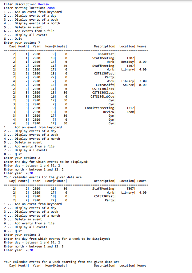 Please cpde by Java Below are some references to date | Chegg.com